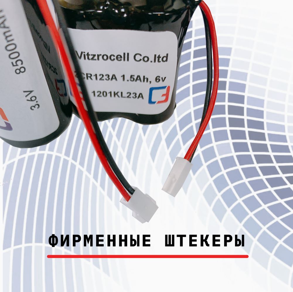 КОМПЛЕКТ БАТАРЕЕК для запорного газового клапана ELEKTROMED G4A1KY серий G10,G16,G25 (Vitzrocell ...